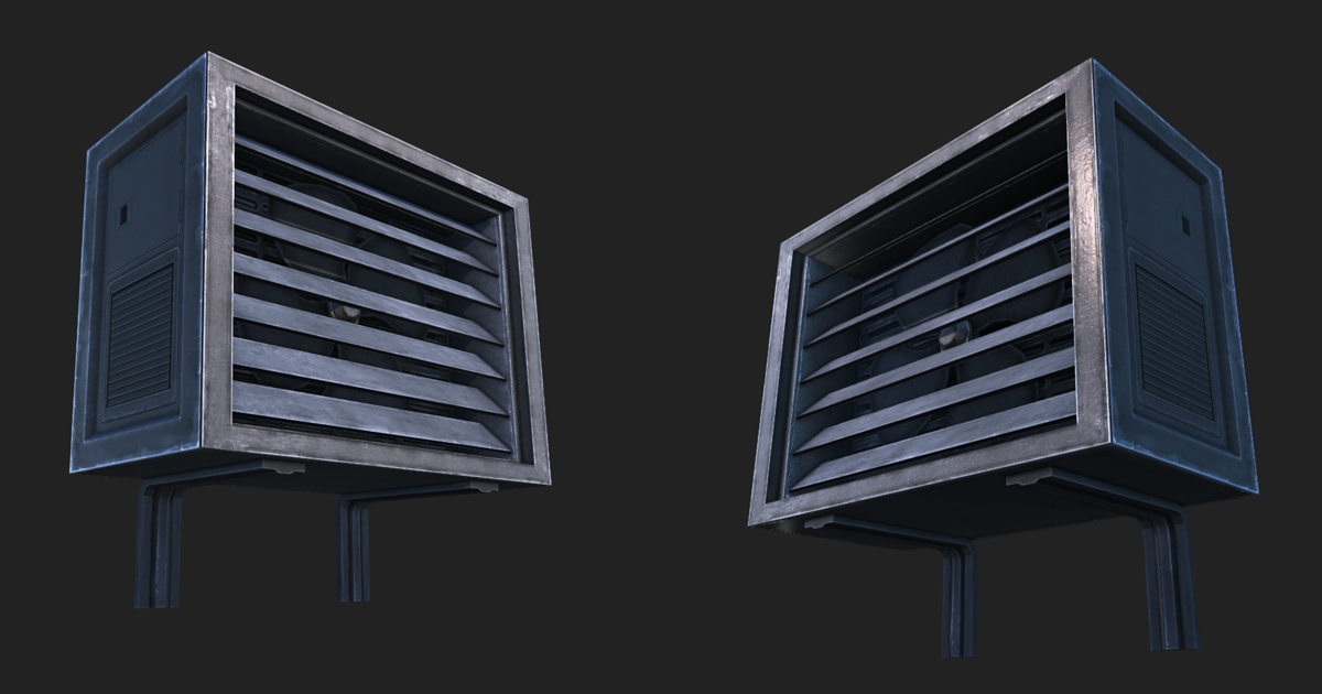 Wall Air Conditioner Unit | 3D Electronics | Unity Asset Store