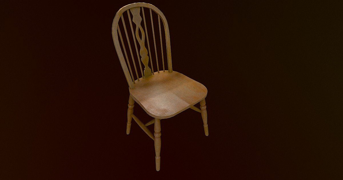 Wooden english antique chair | 3D Props | Unity Asset Store