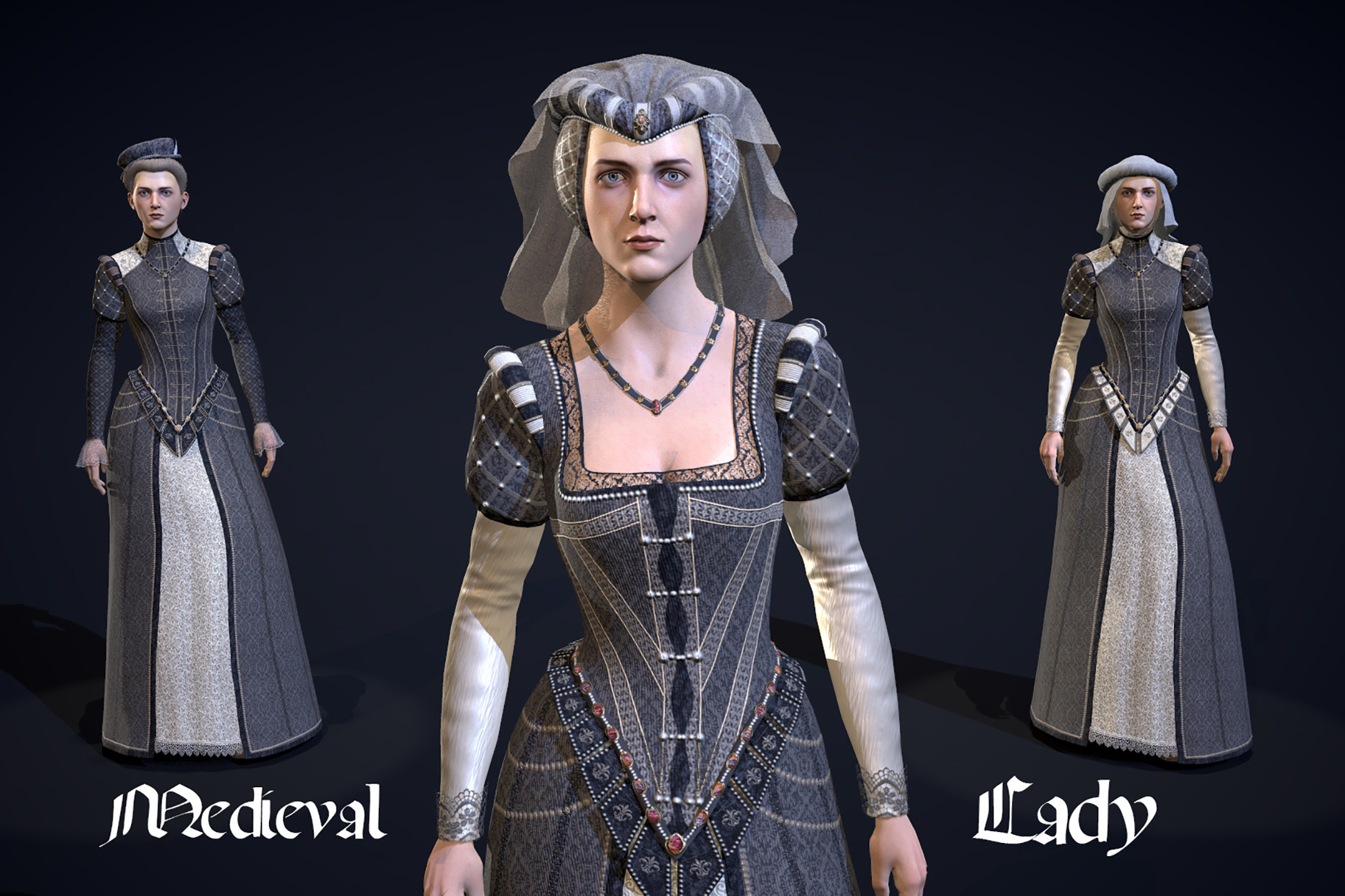 Medieval lady | 3D 캐릭터 | Unity Asset Store