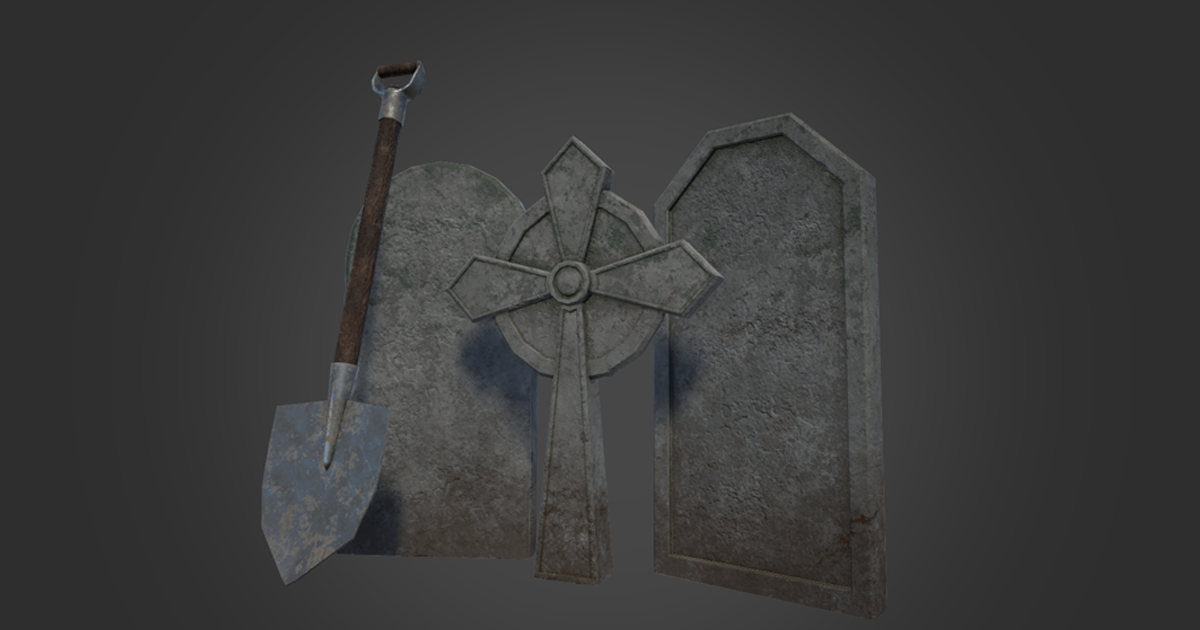 Gravestone Collection | 3D Exterior | Unity Asset Store