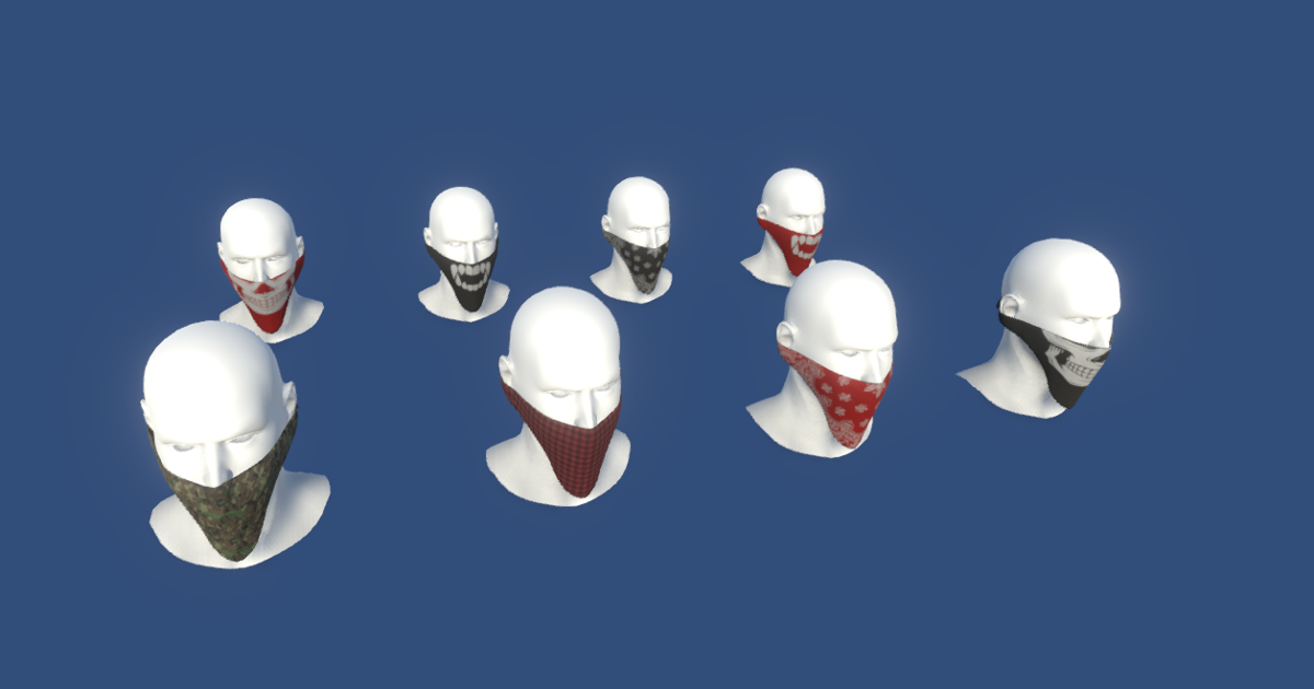 Bandana Face Masks | Props | Unity Asset Store