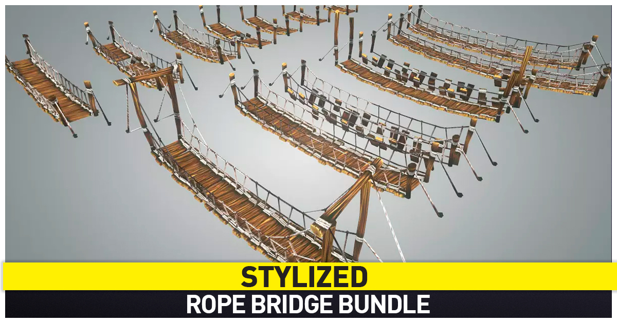 Rope Bridge Bundle | 3D エクステリア | Unity Asset Store