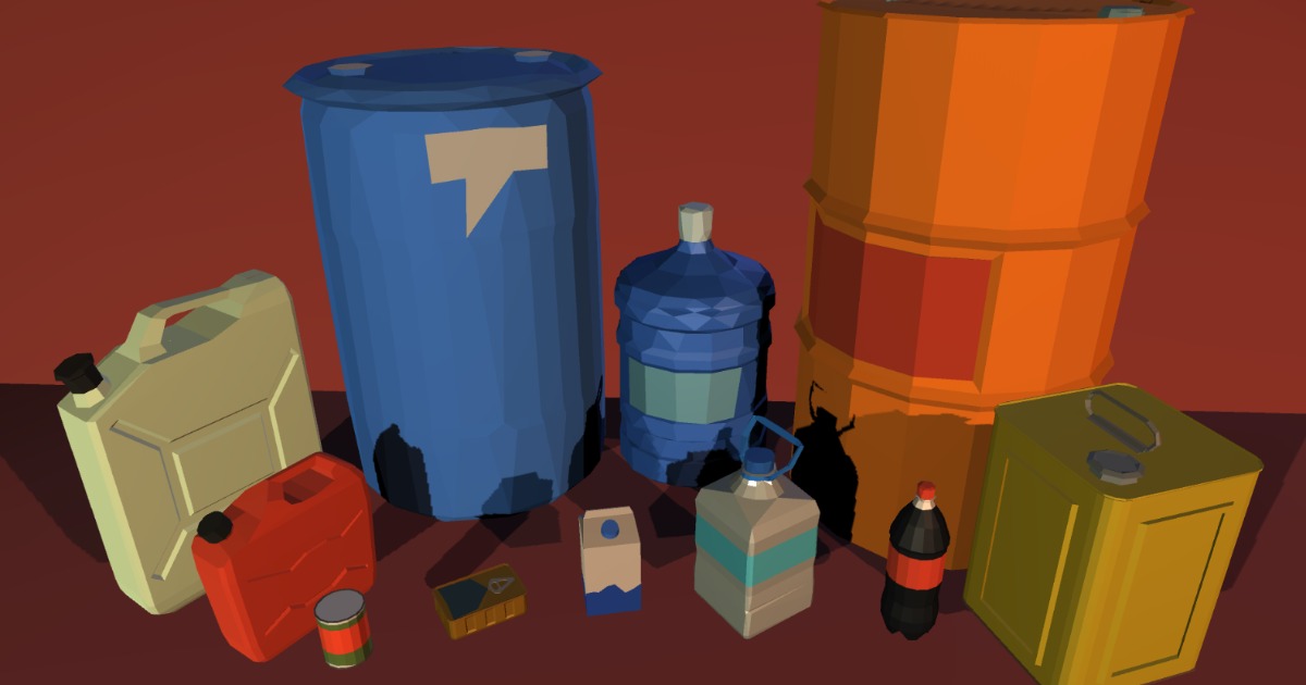 LowPoly Containers Pack | 3D Props | Unity Asset Store
