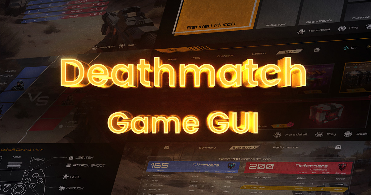 Deathmatch Game GUI | 2D GUI | Unity Asset Store