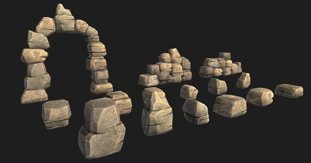 Stone Door and Stones | 3D Exterior | Unity Asset Store