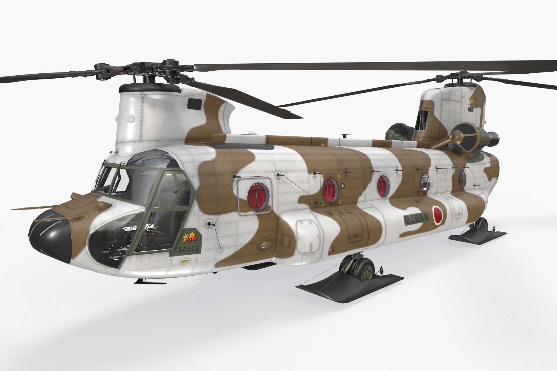 CH-47J JGSDF Winter Static | 3D 항공 | Unity Asset Store