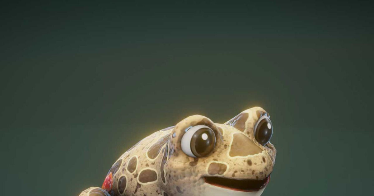 Cartoon Red-legged Frog Animated 3D Model | 3D Animals | Unity Asset Store