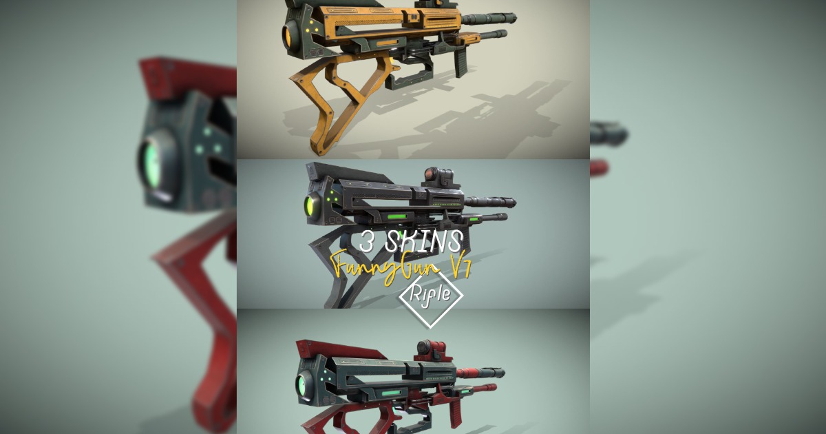 FunnyGun V7 Sci-fi Rifle | 3D Weapons | Unity Asset Store
