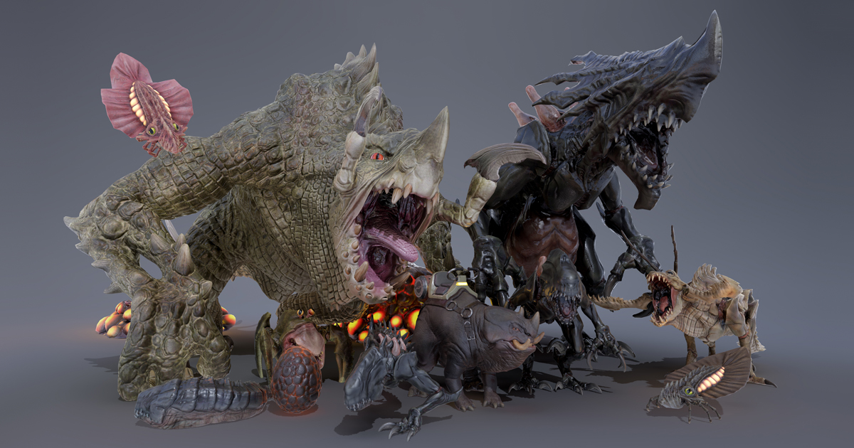 SCI FI CREATURES PACK Vol 1 | 3D Creatures | Unity Asset Store