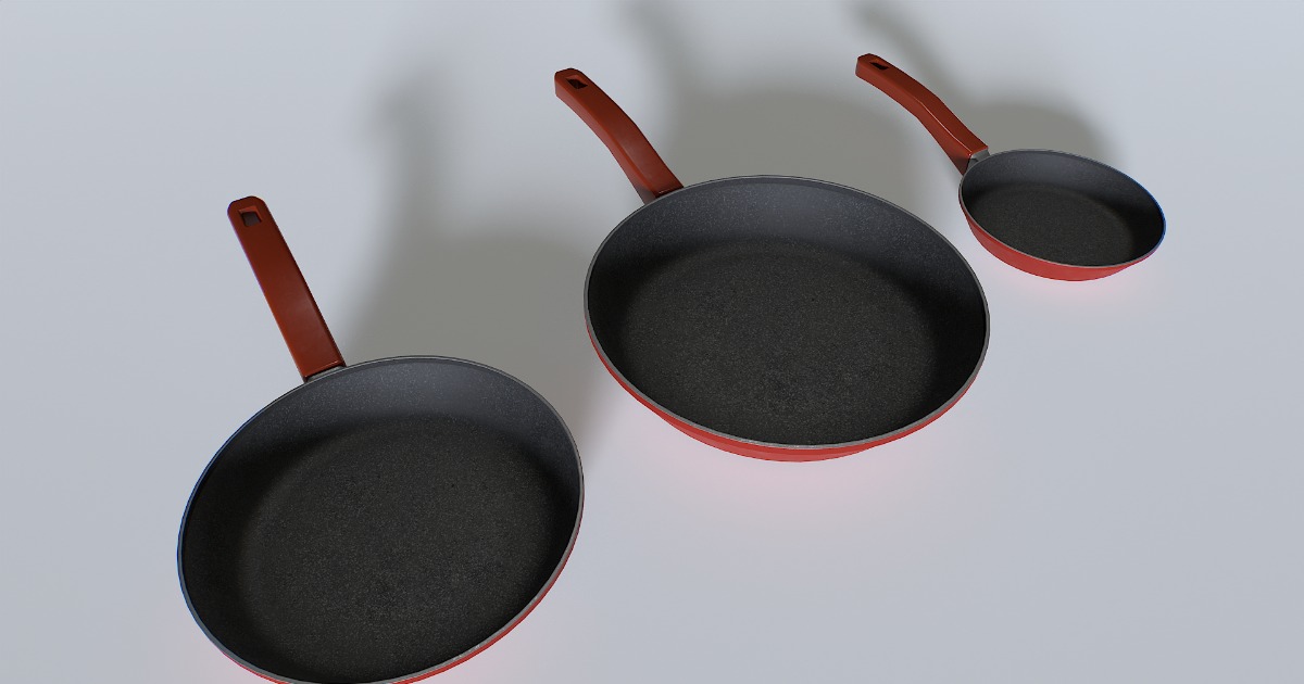 Frying pans set 1 | 3D Props | Unity Asset Store
