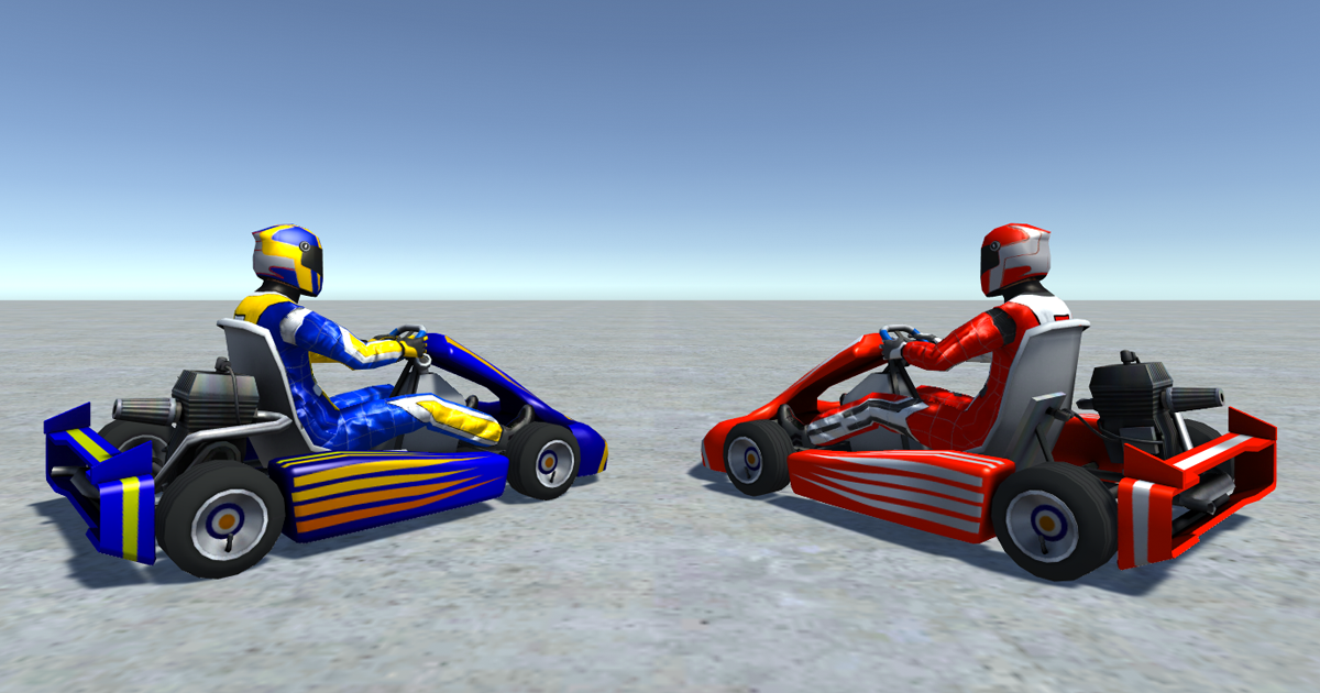 2 Low Poly Karts With Player Pack 12 | 3D 지상 | Unity Asset Store