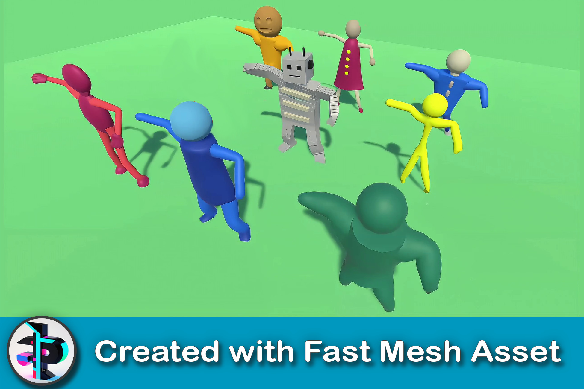 Experimental Stickman - Created with FastMesh Asset | 3D Characters ...