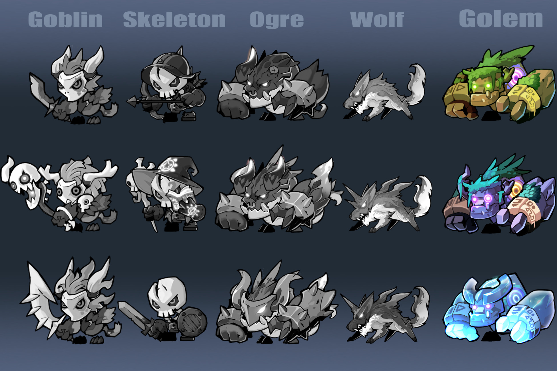 2D SD Monster Characters For Animation Pack V.9 | 2D Characters | Unity ...