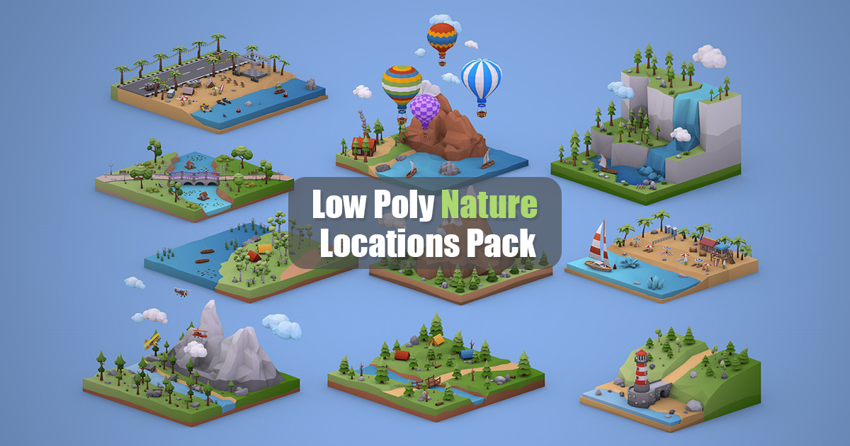 Low Poly Nature Locations Pack | 3D Landscapes | Unity Asset Store