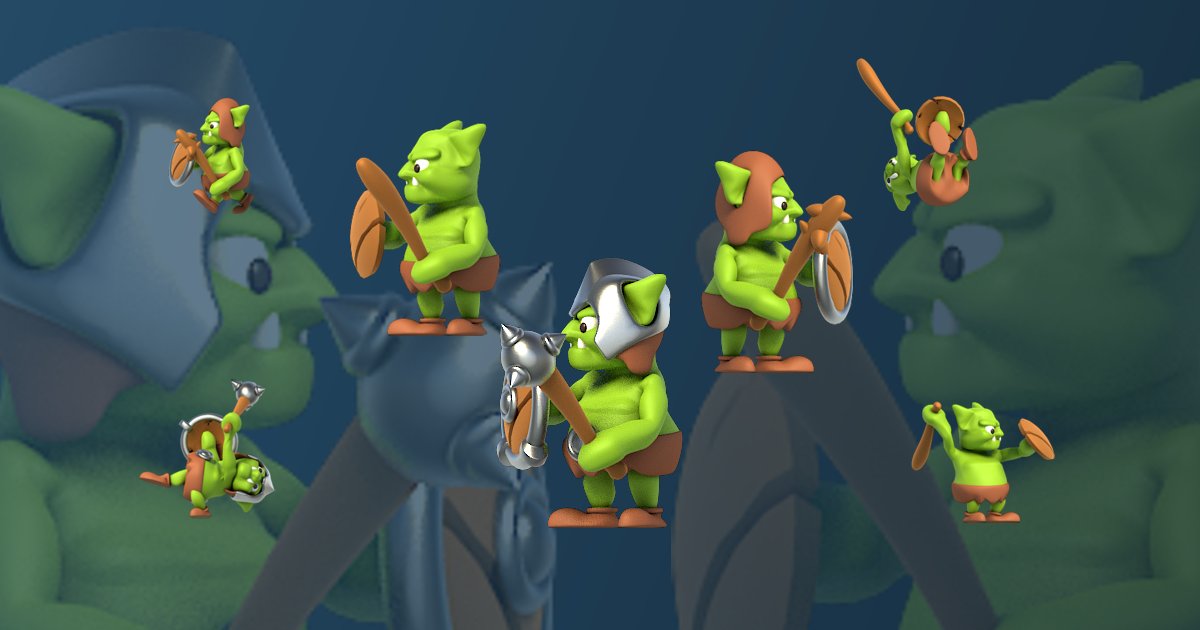 2D Cartoon Goblin - Side view | 3D Creatures | Unity Asset Store