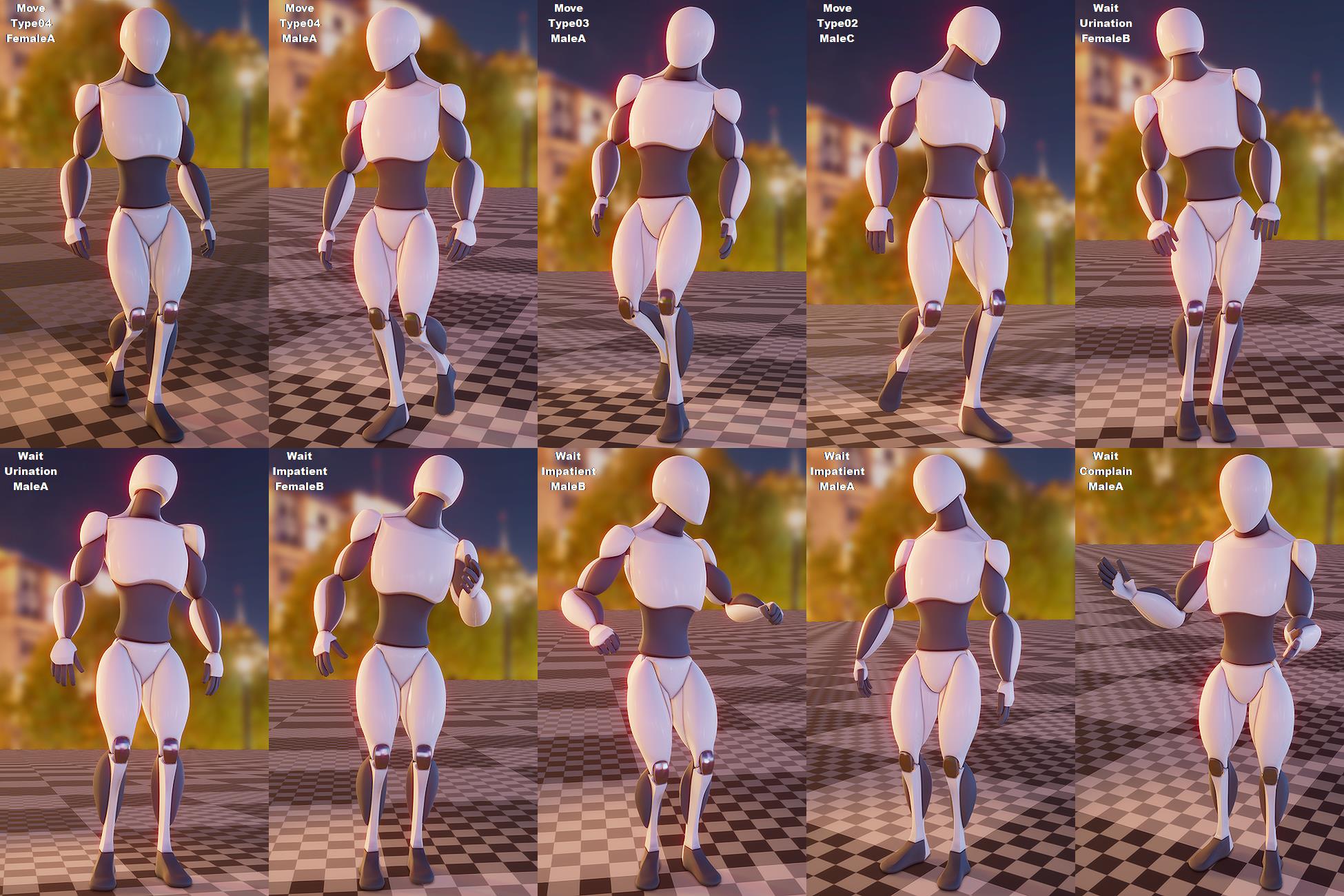 Aa Line Up Animations Package 3d Animations Unity Asset Store