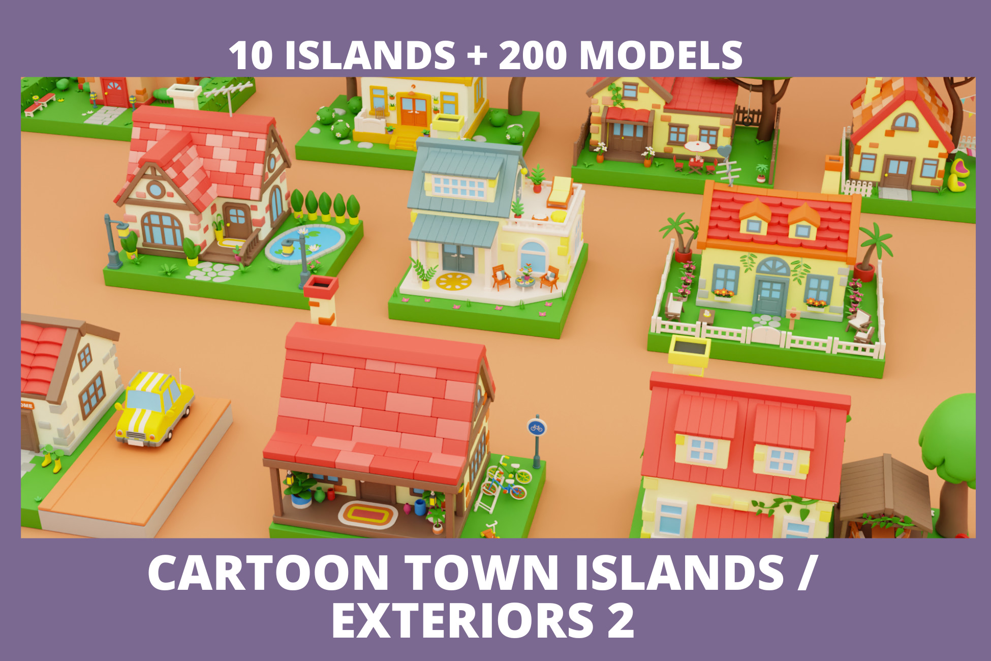 Cartoon Town Islands / Exteriors 2 | 3D Exterior | Unity Asset Store