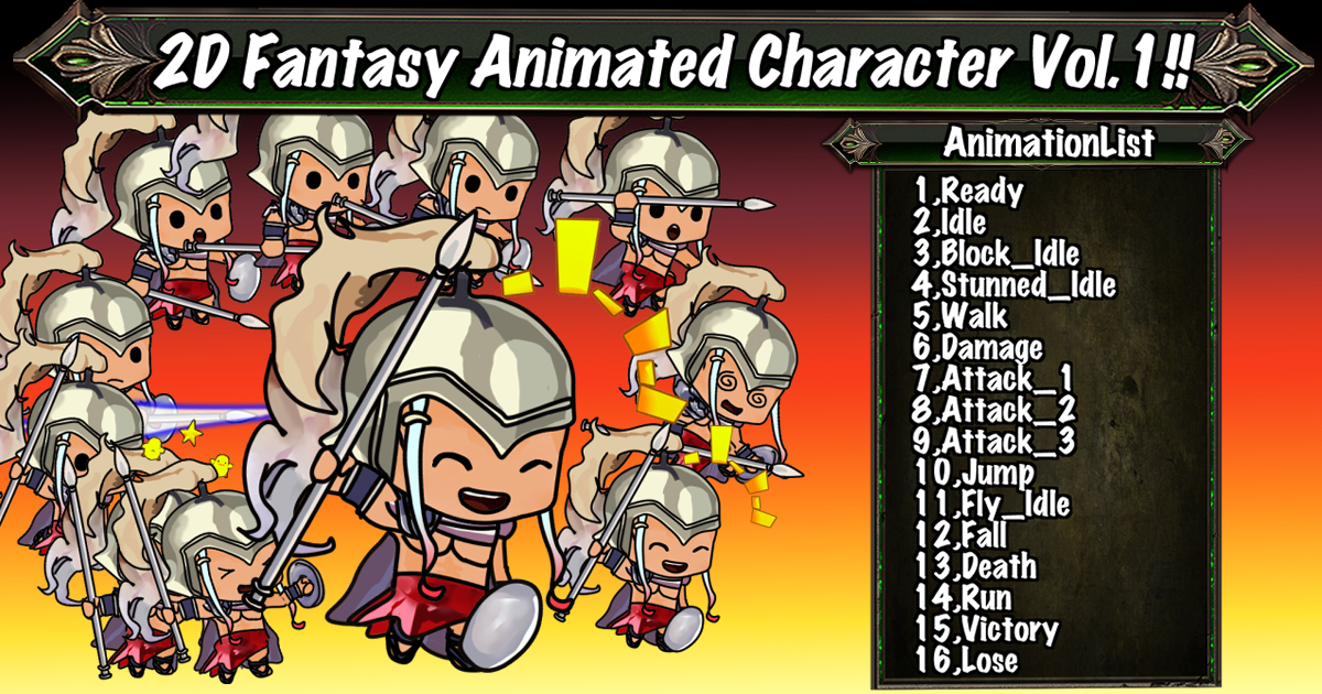 2D Fantasy Animated Character Vol.1 | 2D Characters | Unity Asset Store
