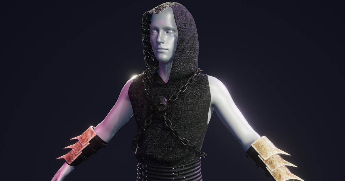 Death Shadow Outfit Male from Tafi | 3D Clothing | Unity Asset Store