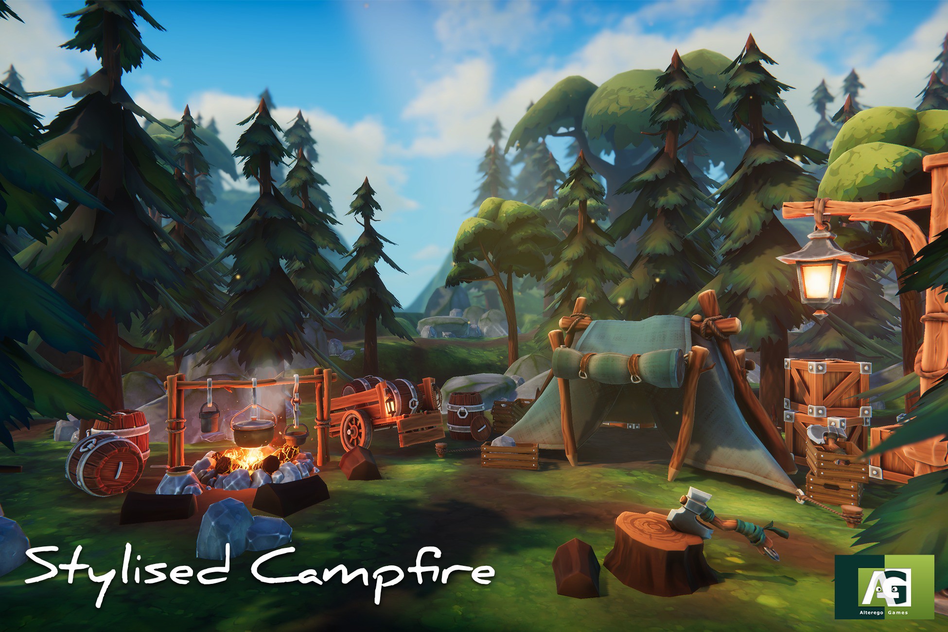 Stylised Campfire | 3D ファンタジー | Unity Asset Store