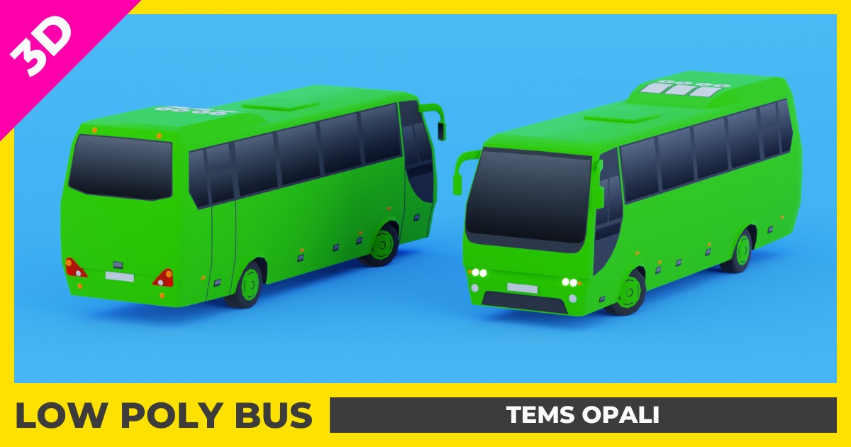 Low Poly Bus - Tems Opali | 3D 지상 | Unity Asset Store