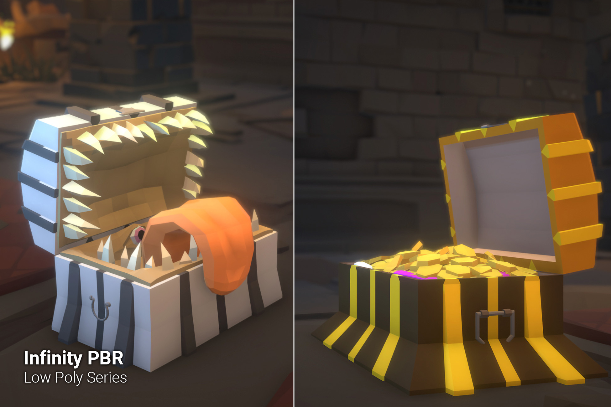 Low Poly Character - Mimics & Chests & Loot - Fantasy RPG | 3D Creatures | Unity Asset Store