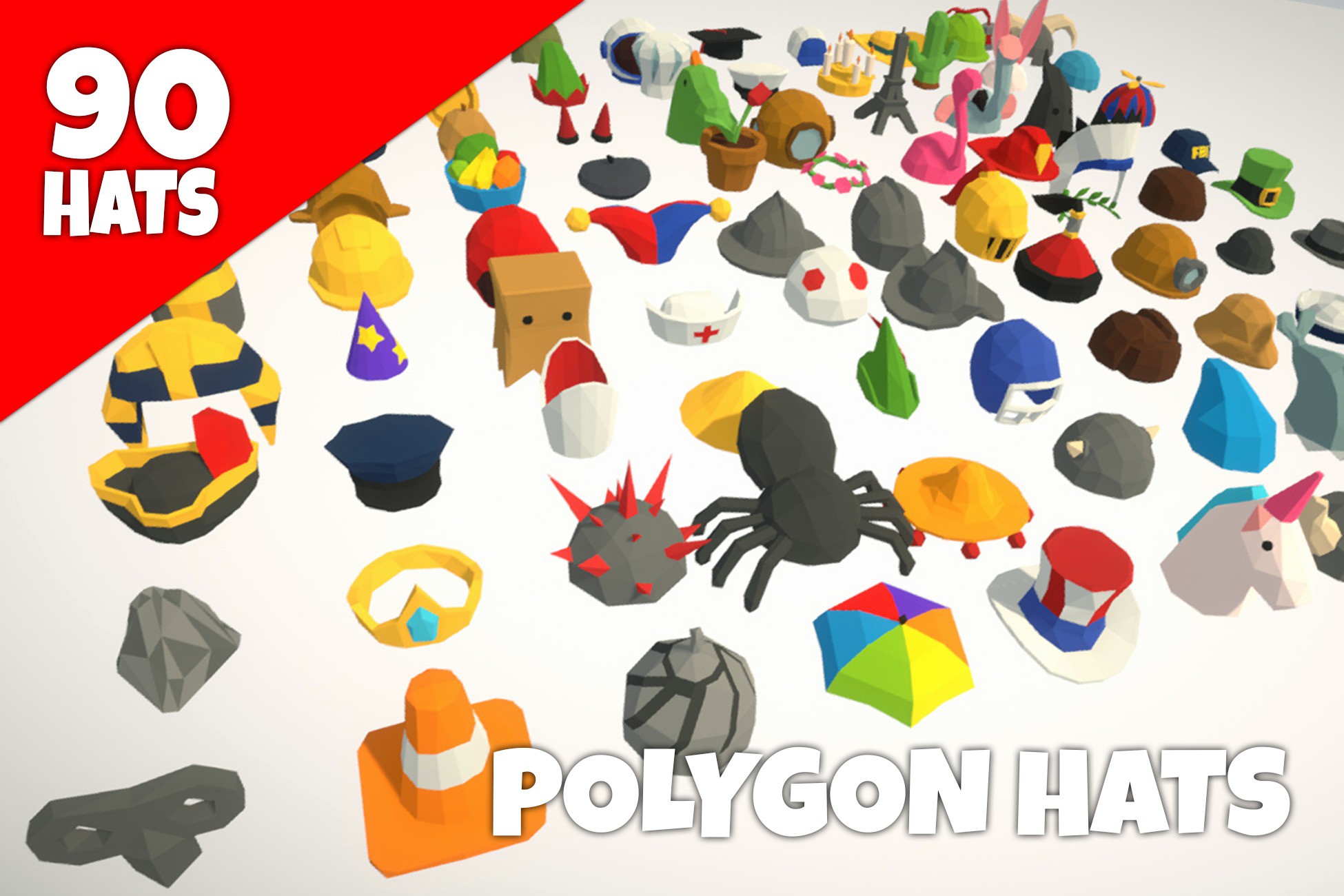 Ultimate Polygon Hat Bundle | Props | Unity Asset Store