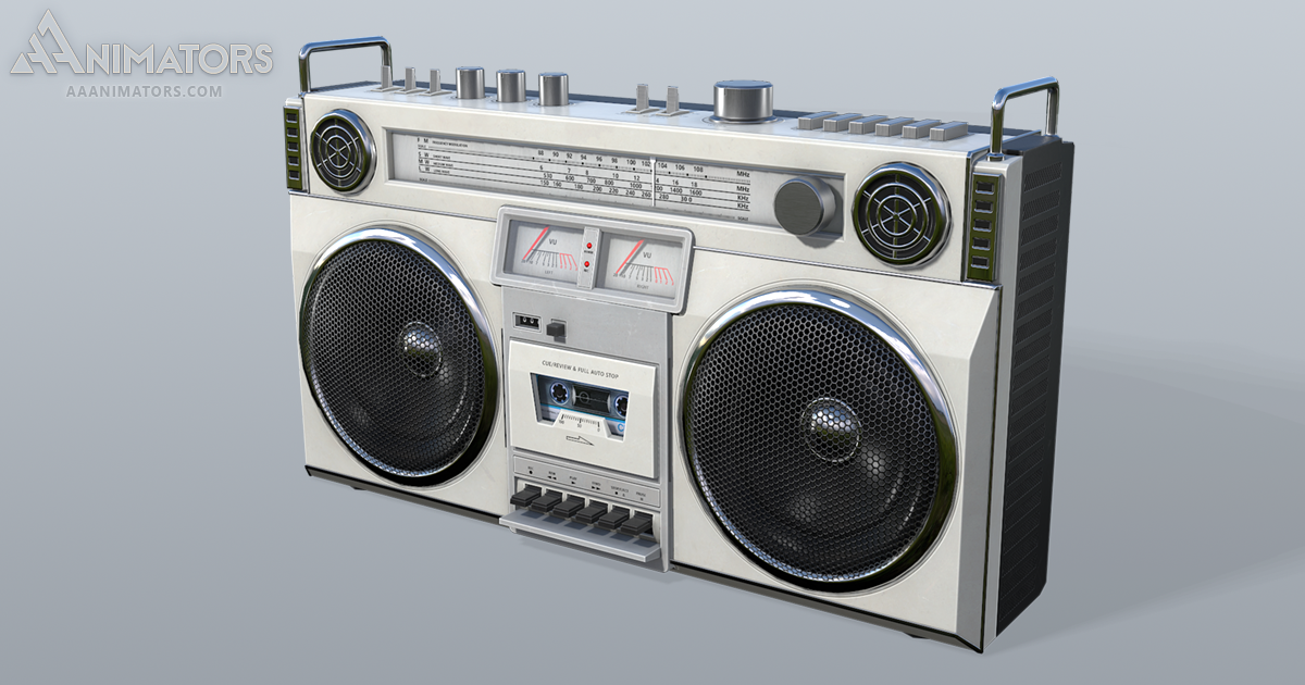 Low Poly Stereo 01 | 3D Furniture | Unity Asset Store