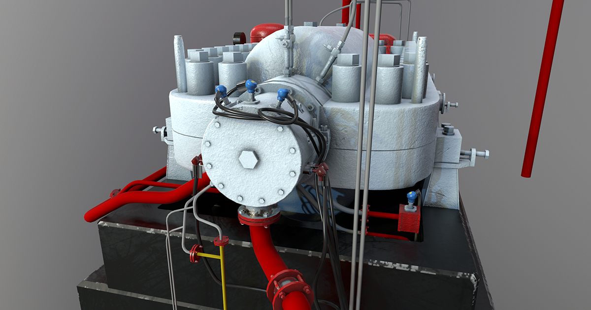 Compressor part 1 | 3D Industrial | Unity Asset Store