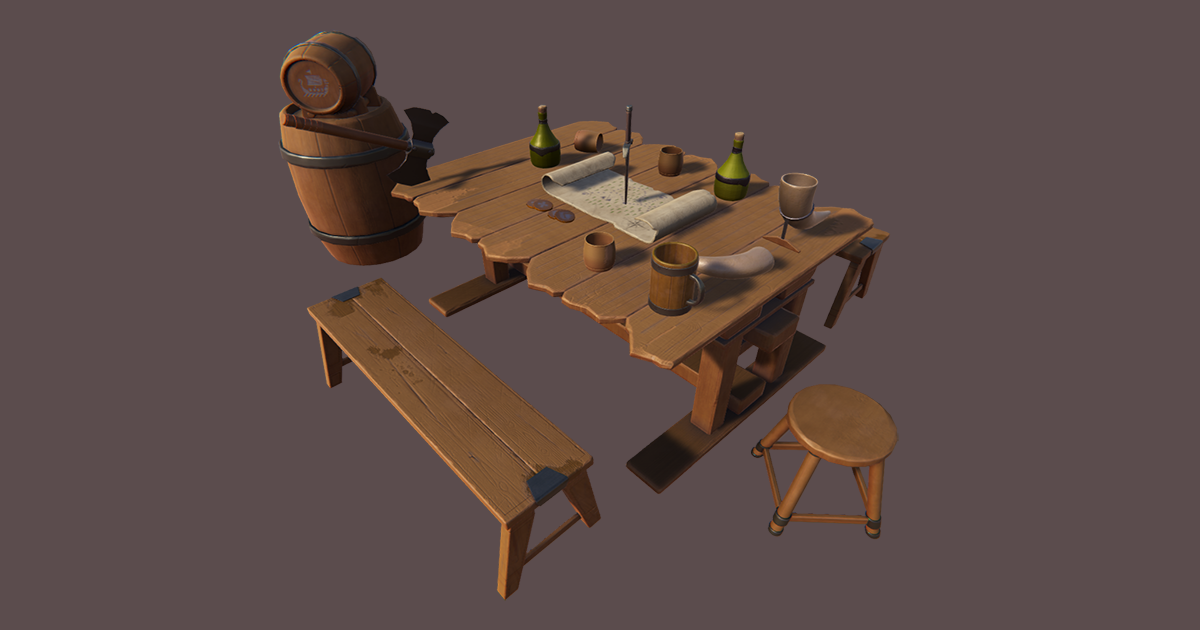 Stylized Fantasy Props | 3D Furniture | Unity Asset Store