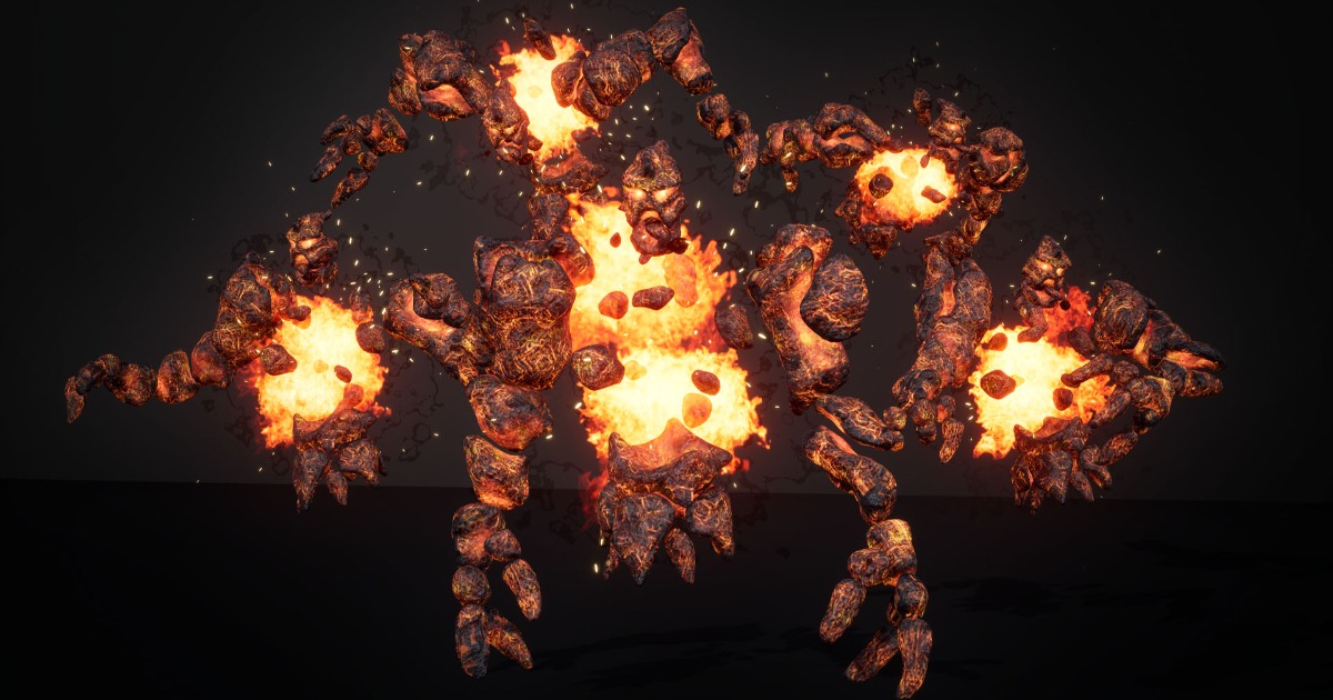Hell demonic golem destroyer | 3D Creatures | Unity Asset Store