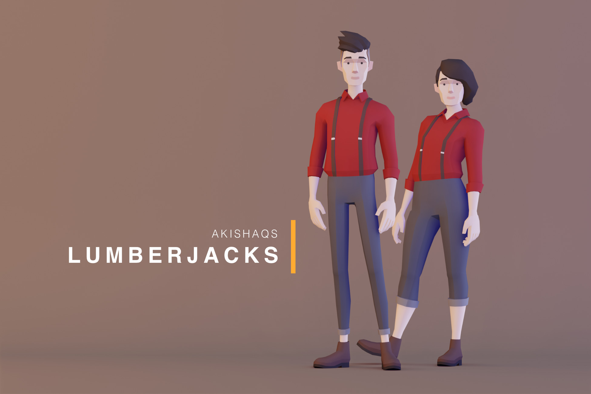 Lumberjacks Lowpoly Characters Characters Unity Asset Store
