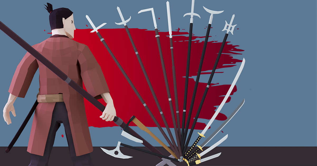 Low Poly Ronin and Japanese Weapons Pack | 3D Humanoids | Unity Asset Store