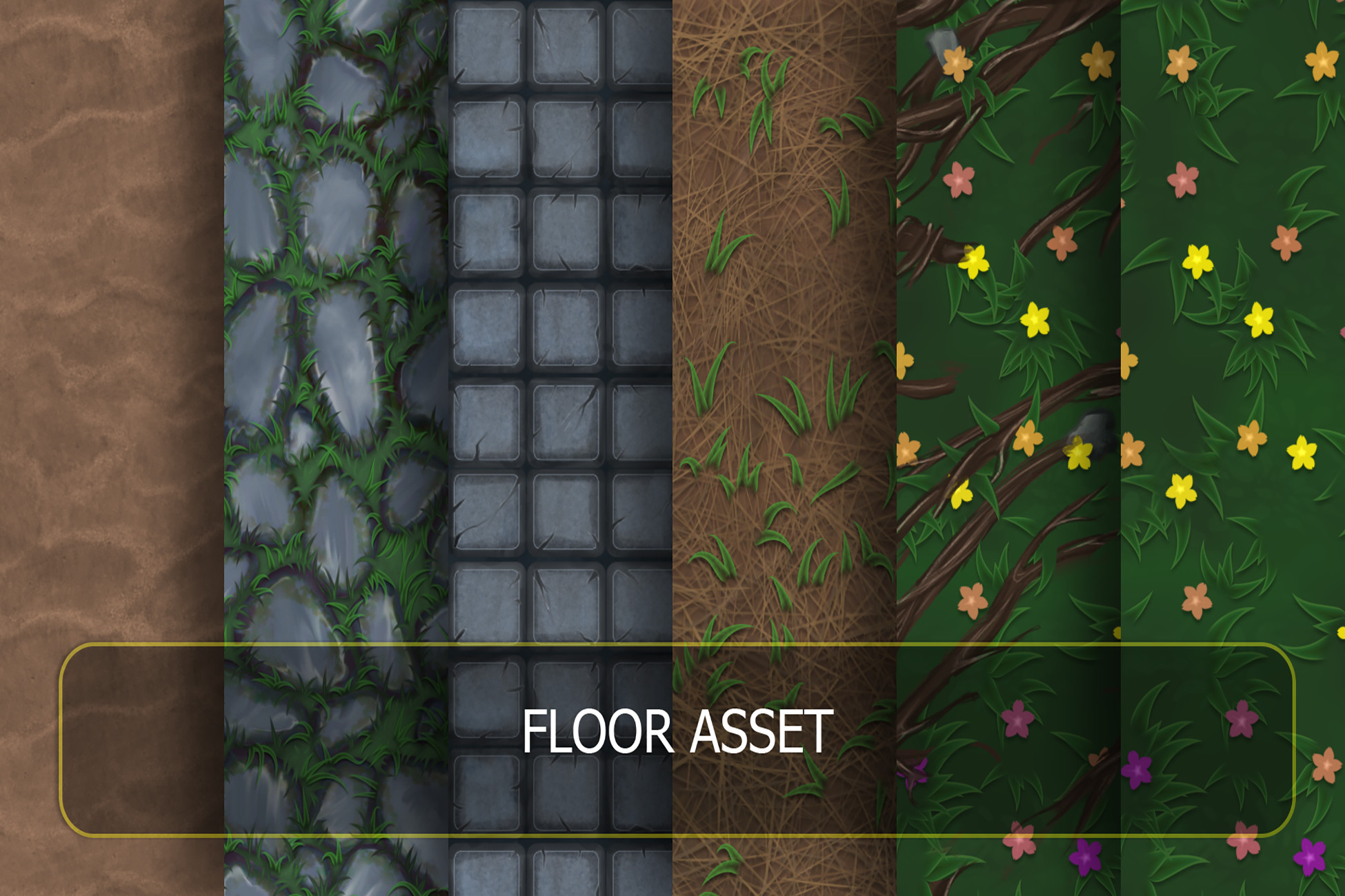 Hand Painted Floor Pack 1 | 2D Textures & Materials | Unity Asset Store