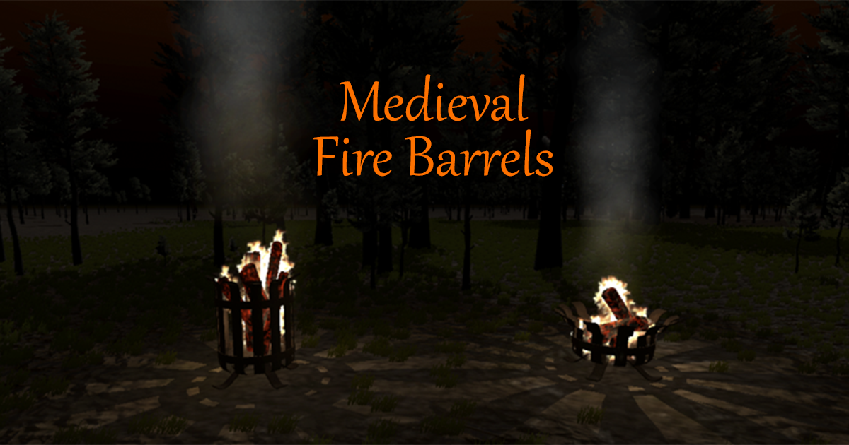Fire Barrels | 3D Props | Unity Asset Store