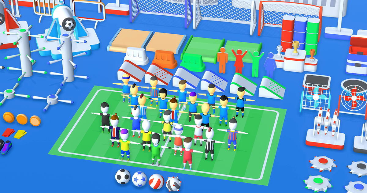 Hyper Casual Mega Football | 3D Characters | Unity Asset Store