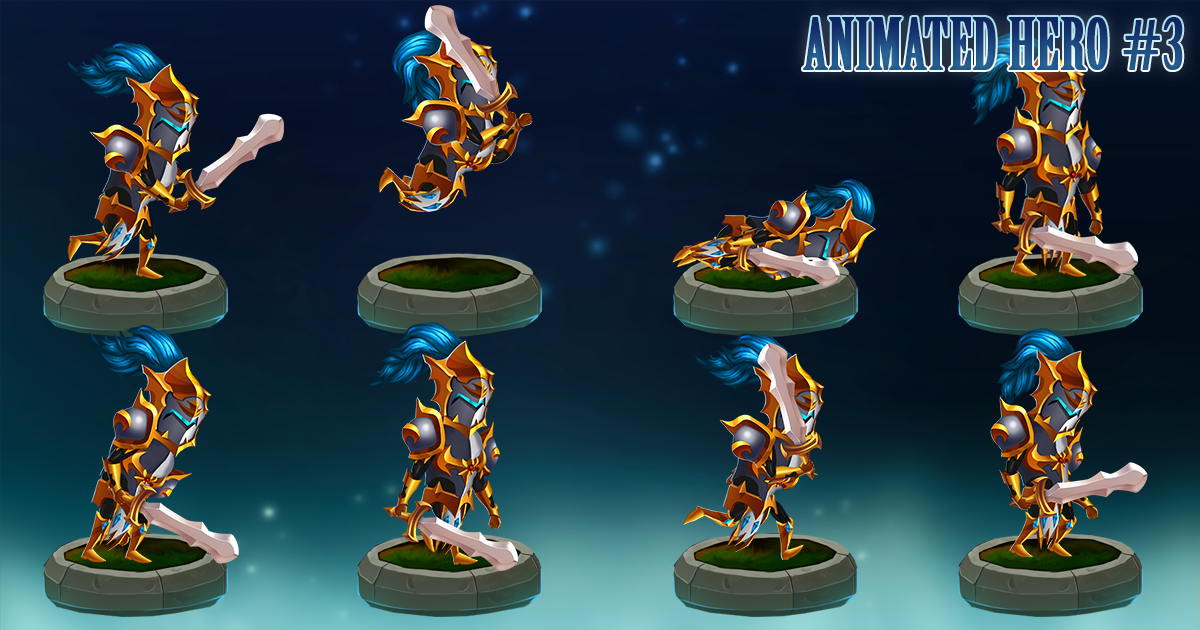 Animated 2d Character Knight 3 2d 캐릭터 Unity Asset Store