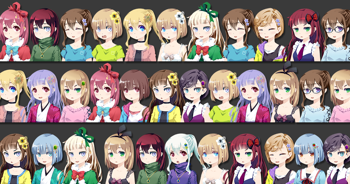 Customize Girl_ Type 3_N1 | 2D Characters | Unity Asset Store