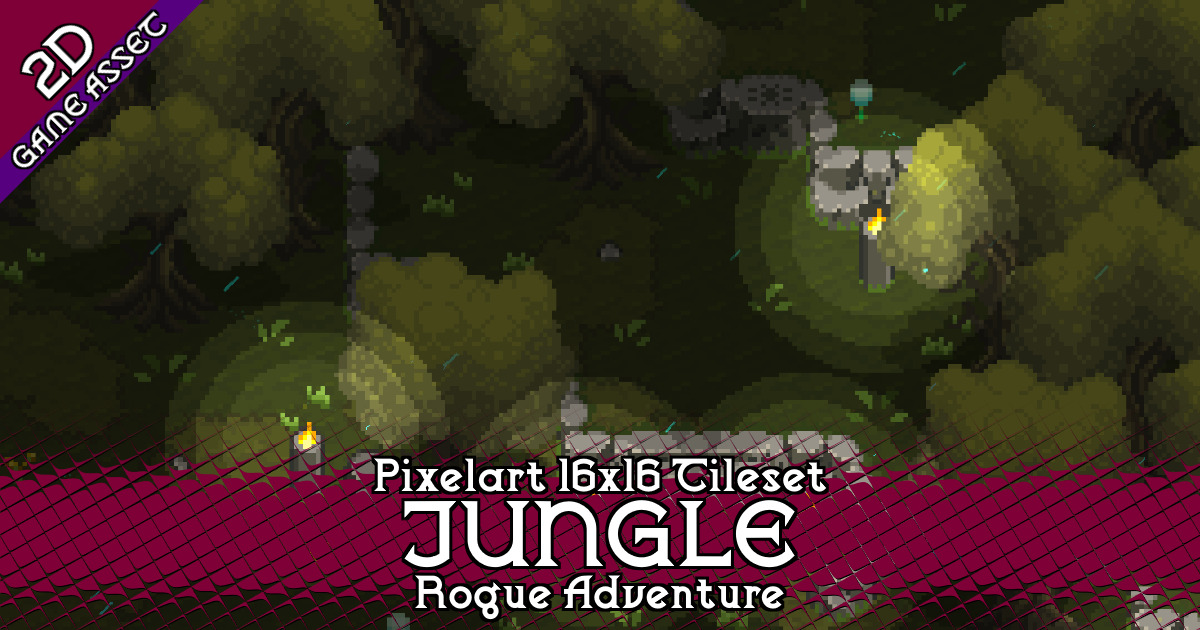2D TopDown Jungle Tileset - Rogue Adventure | 2D Environments | Unity ...