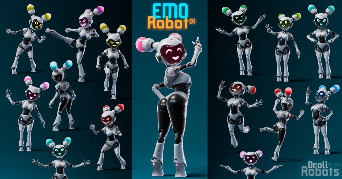 Emo Robot 01 | 3D Robots | Unity Asset Store