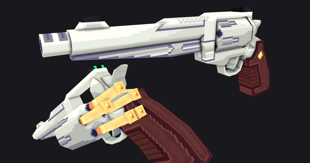 Magnum Revolver Lowpoly Pixelated (Fully Animated) | 3D Animations ...