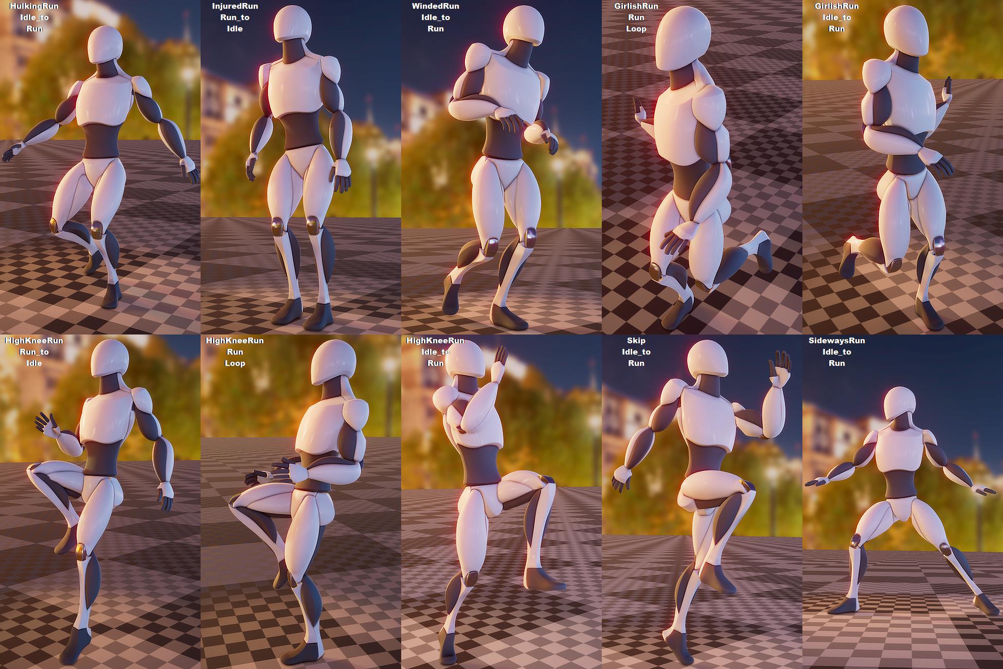 AA_different_types_of_runners | 3D Animations | Unity Asset Store