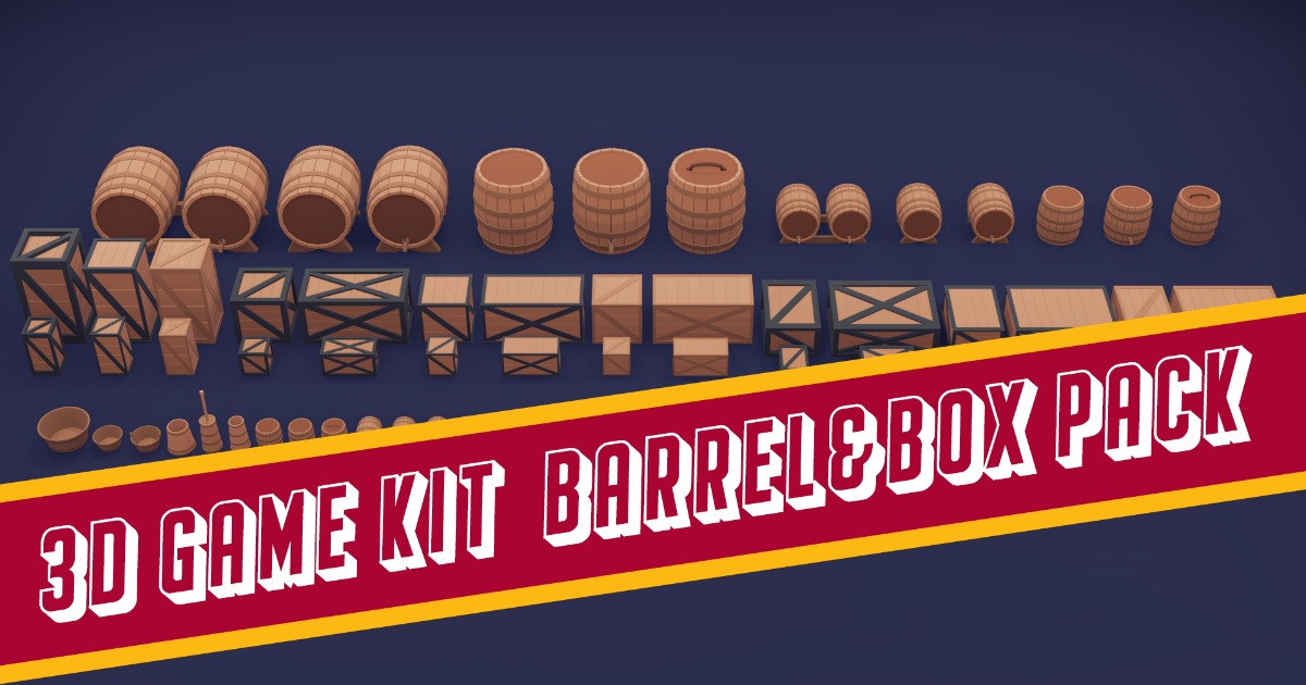 3D Game Kit-Barrel&Box Pack | 3D Props | Unity Asset Store