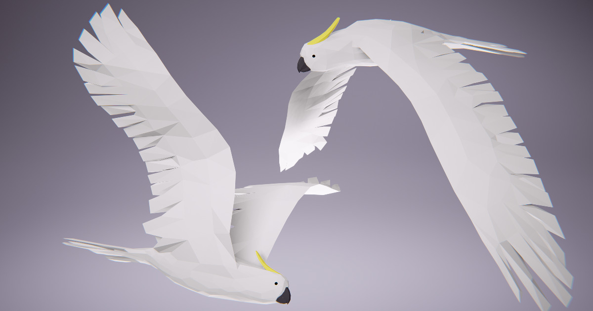 Low Poly Bird: Cockatoo | Characters | Unity Asset Store