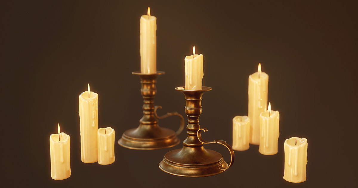 Candles Candlestick Mini Pack | 3D Interior | Unity Asset Store