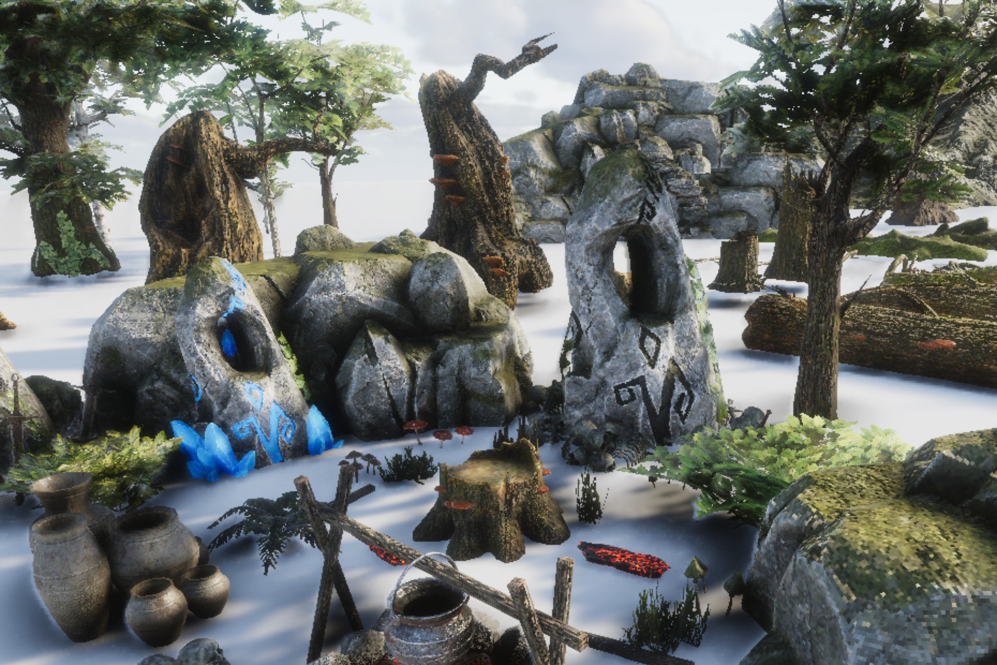 Pixel art 3D Nature Asset Pack | 3D Environments | Unity Asset Store