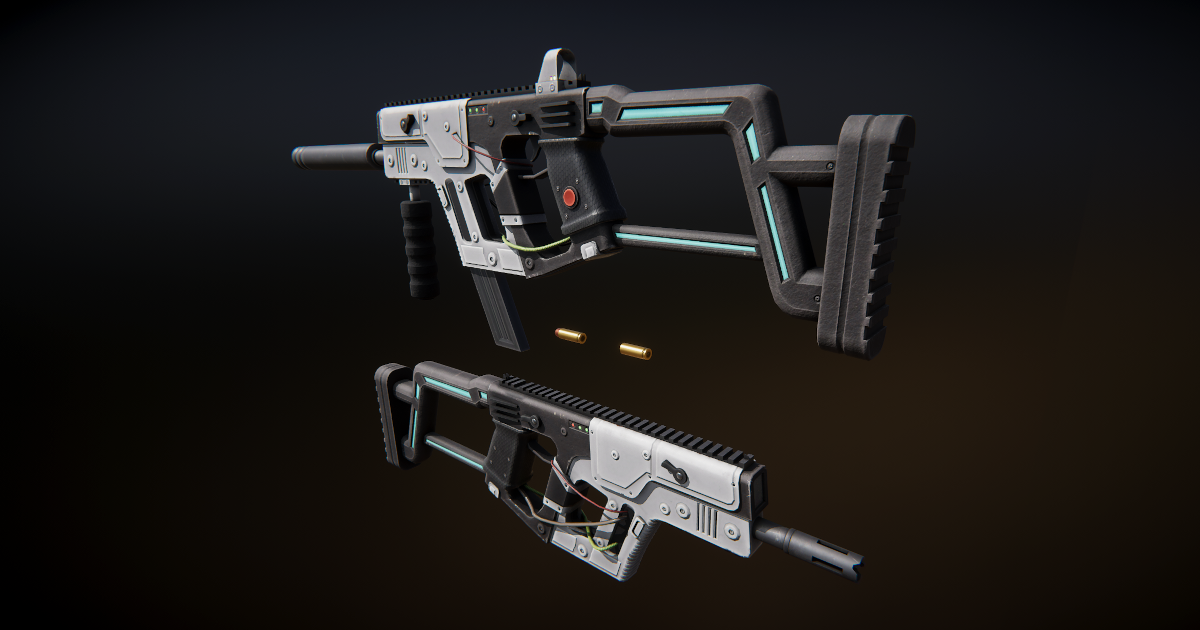Cyberpunk SMG | 3D 총기 | Unity Asset Store