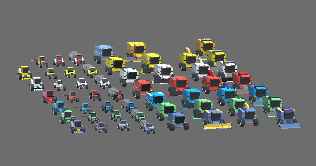 Simple Lowpoly Farm Vehicles | 3D Vehicles | Unity Asset Store