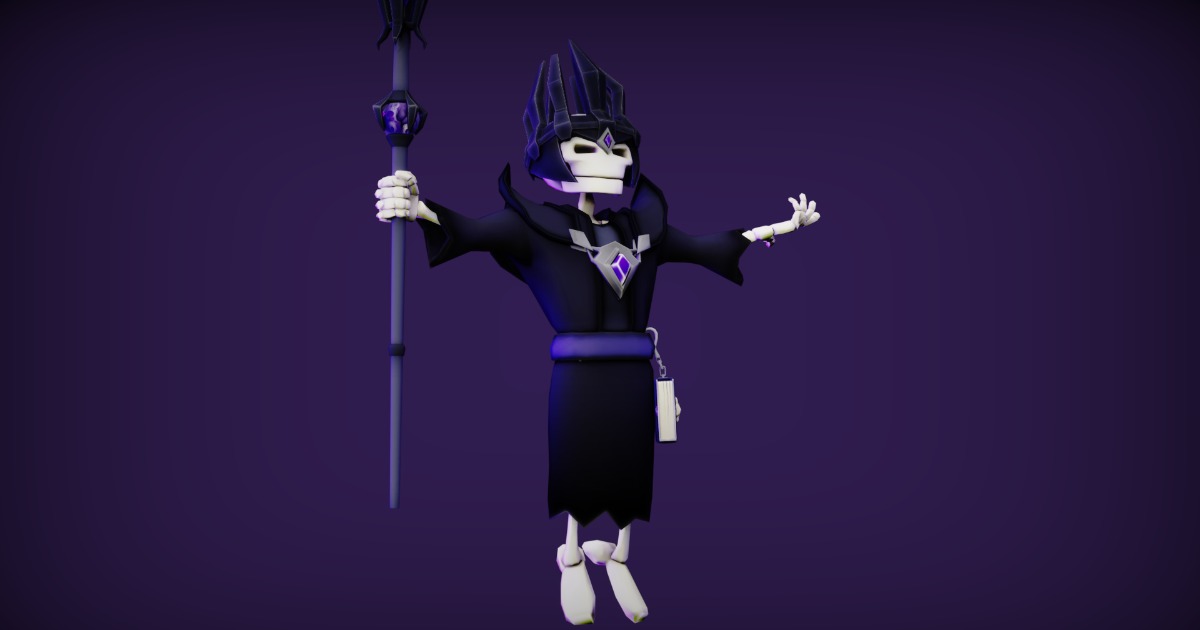 Toon Skeleton Necromancer: From Skeleton Army Pack | Characters | Unity ...