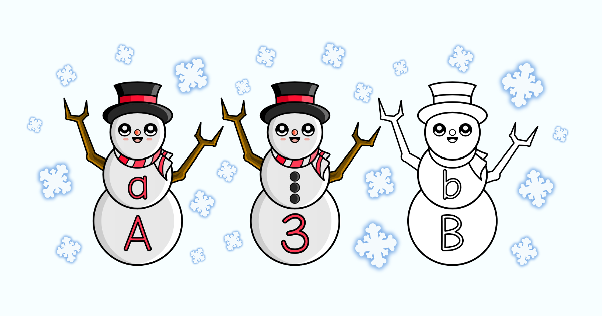 Snowman Alphabet Letters And Numbers | 2D キャラクター | Unity Asset Store